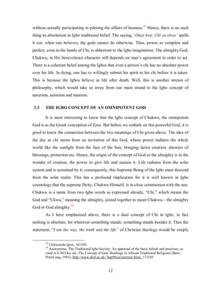 THE CONCETHE CONCEPT OF AN OMNIPOTENT GOD IN AFRICA (THE IGBO ...