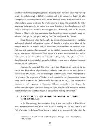 THE CONCETHE CONCEPT OF AN OMNIPOTENT GOD IN AFRICA (THE IGBO ...