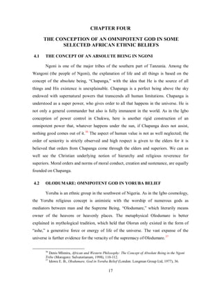 THE CONCETHE CONCEPT OF AN OMNIPOTENT GOD IN AFRICA (THE IGBO ...