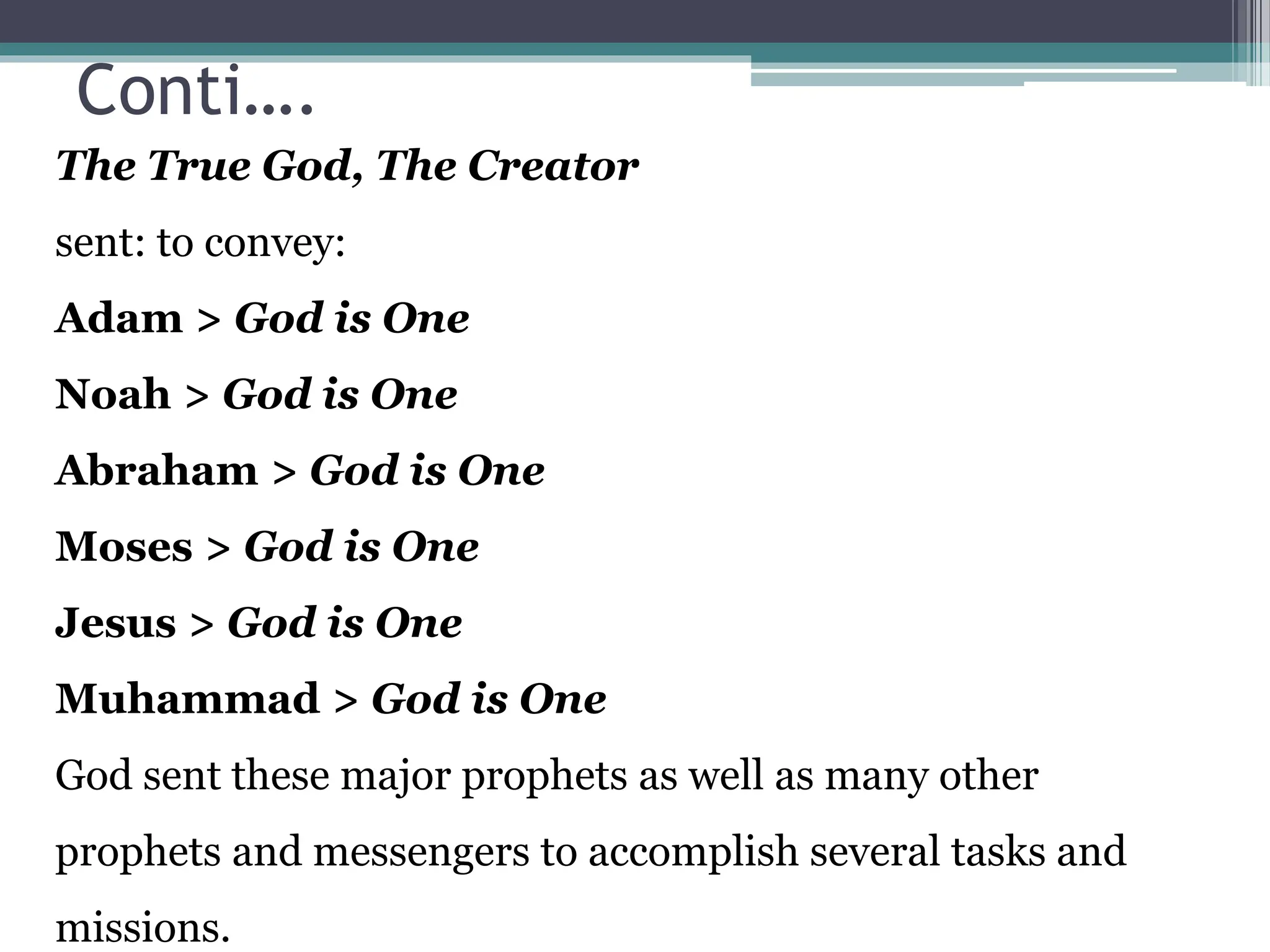 concept of God in Islam.pptx by Fouzia ajmal | PPTX