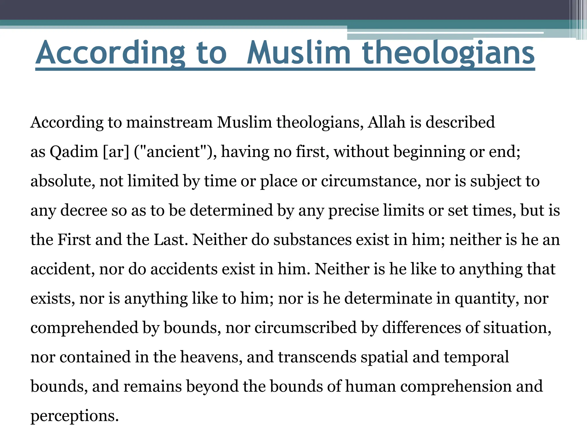 concept of God in Islam.pptx by Fouzia ajmal | PPTX