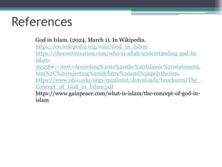 concept of God in Islam.pptx by Fouzia ajmal | PPTX