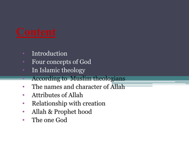 concept of God in Islam.pptx by Fouzia ajmal | PPTX | Islam | Religion ...