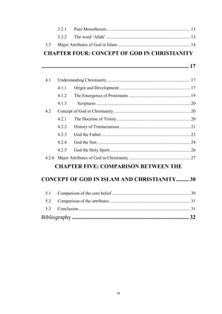 CONCEPT OF GOD IN ISLAM AND CHRISTIANITY | PDF