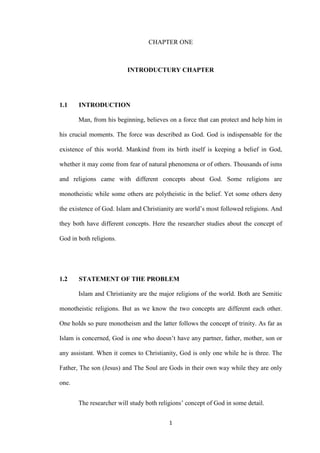 CONCEPT OF GOD IN ISLAM AND CHRISTIANITY | PDF