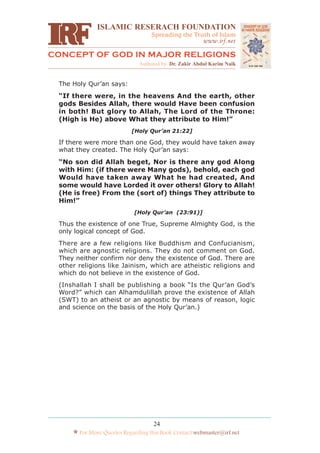 Concept of God in Major Religion | PDF