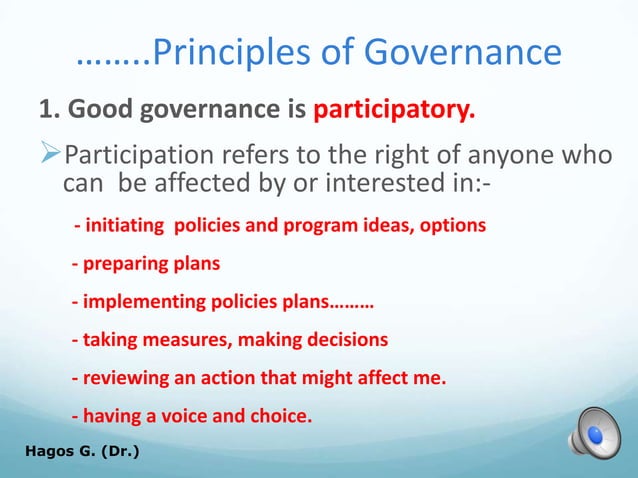 CONCEPT OF GOVERNANCE.ppt | Civic affairs | Politics