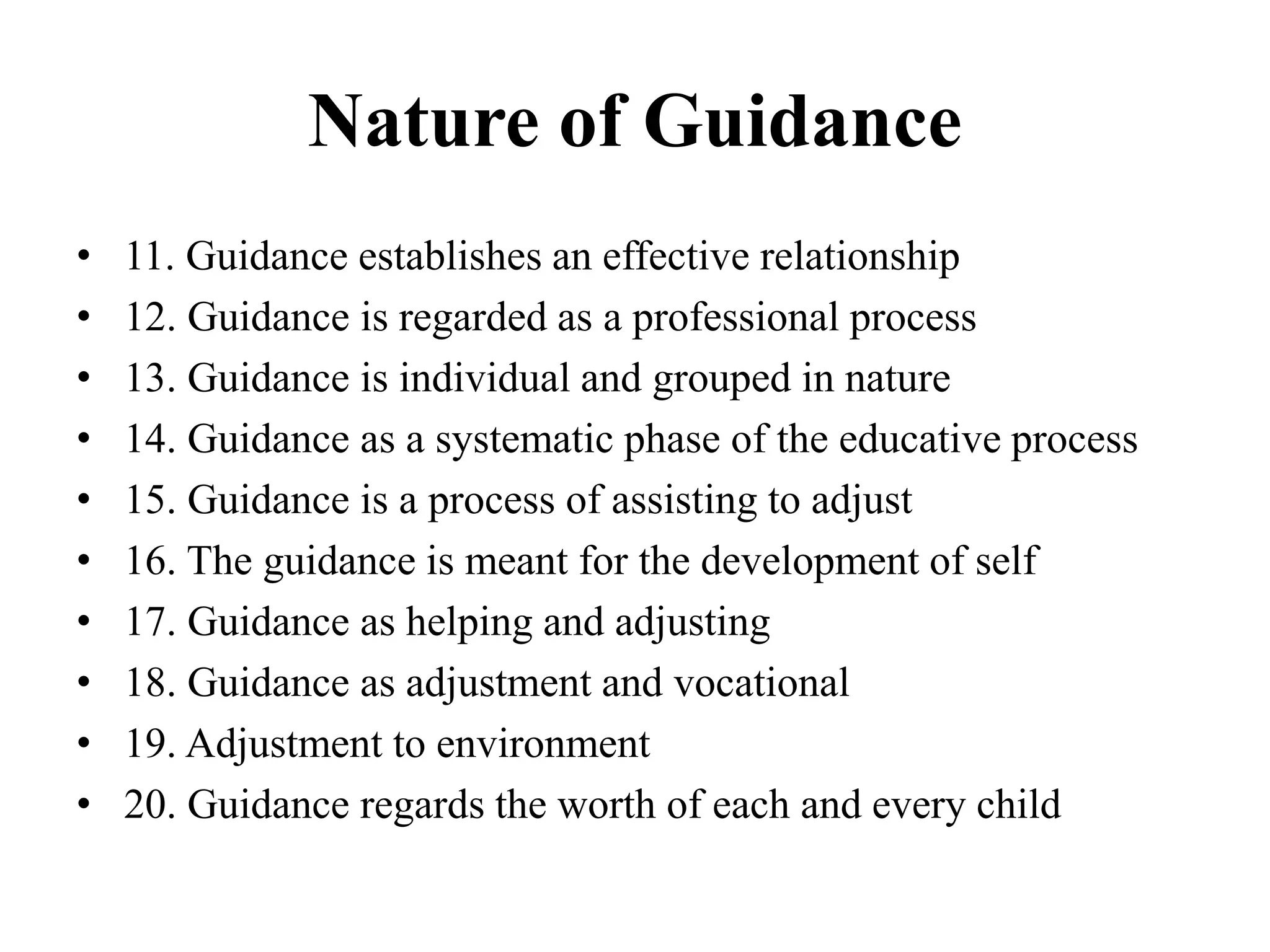 Concept of guidance | PDF