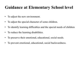 Concept of guidance | PDF | Primary Education | Education