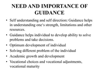 Concept of guidance | PDF | Primary Education | Education