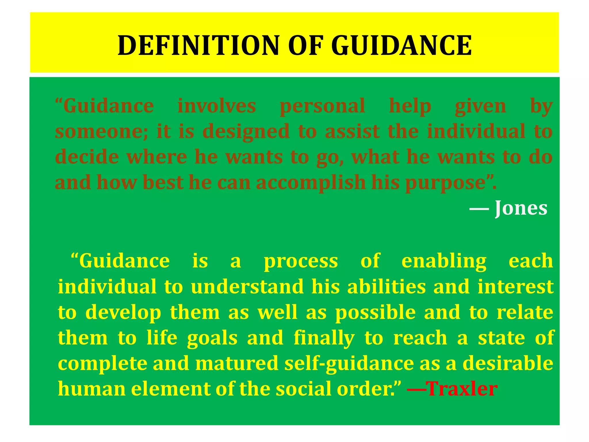 Concept of guidance by dr. r n lenka & mrs. k singh | PPTX
