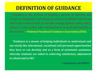 Concept of guidance by dr. r n lenka & mrs. k singh | PPT