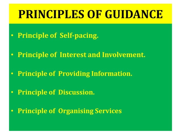 CONCEPT & PRINCIPLES OF GUIDANCE by Dr. R N Lenka | PPTX | Careers