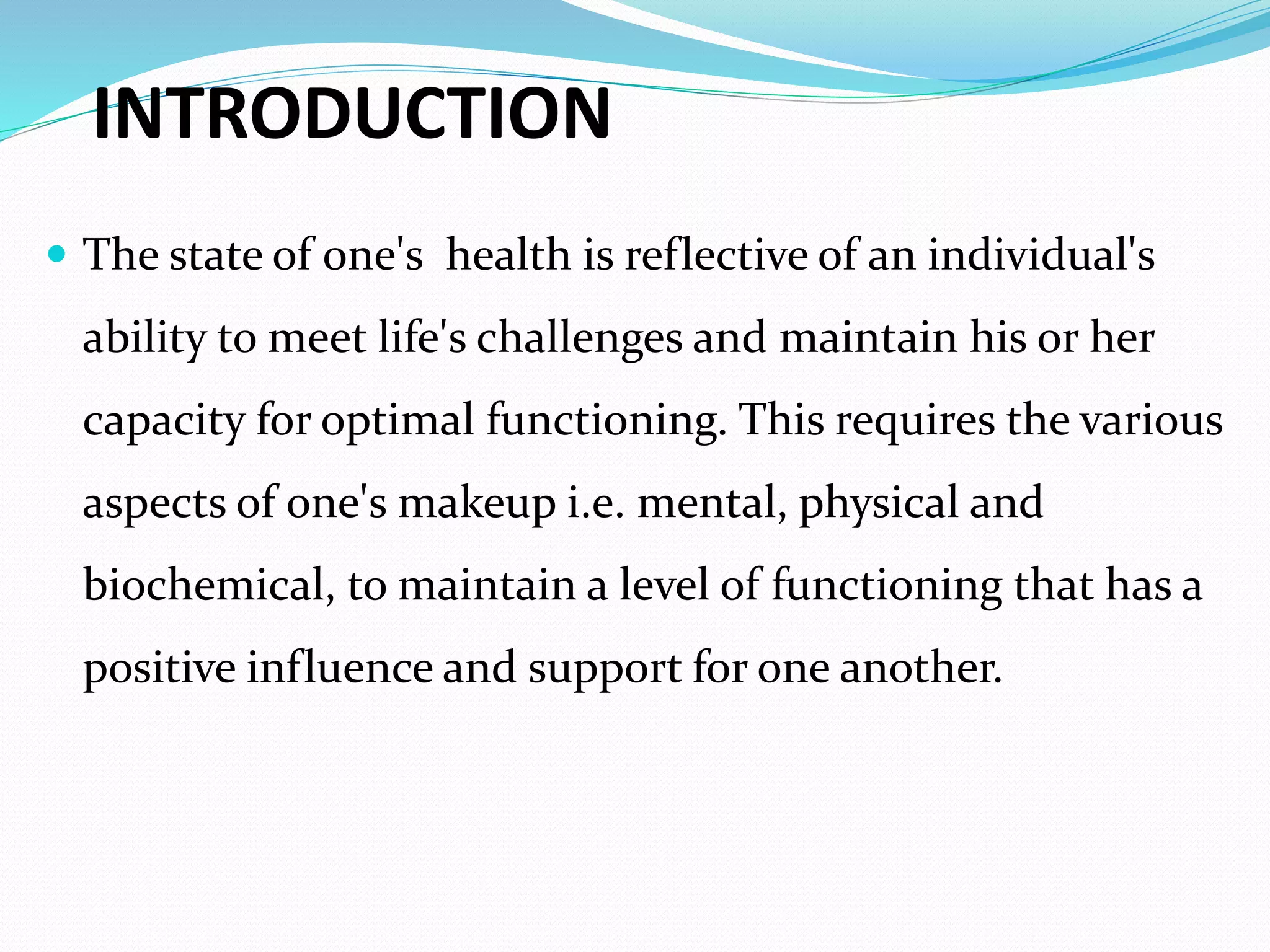 Concept of health | PPTX