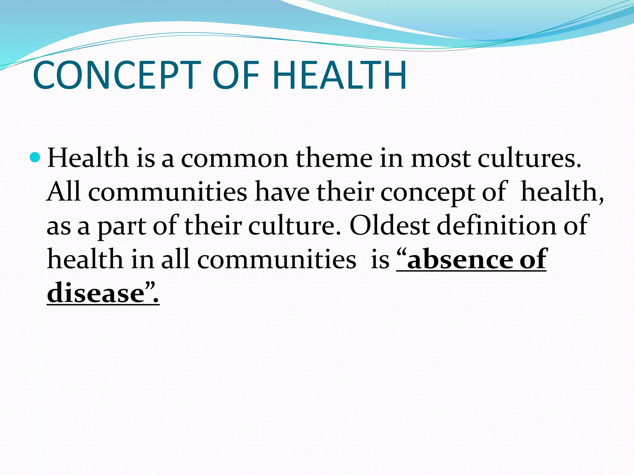 Concept of health | PPTX