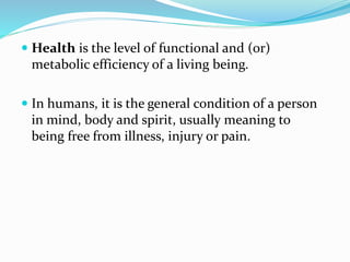 Concept of health | PPTX