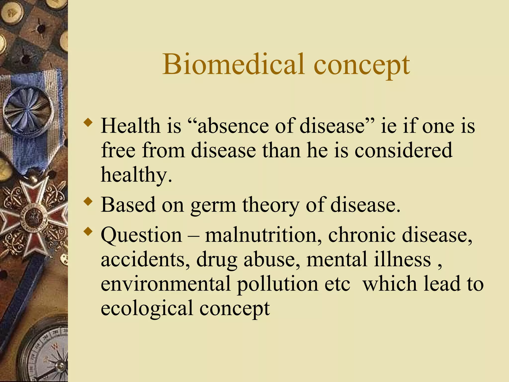 Concept of health and Disease | PPT