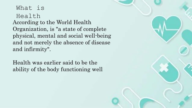 Concept of Health | PPT