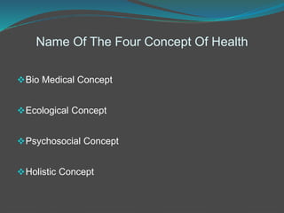 Concept of health | PPTX