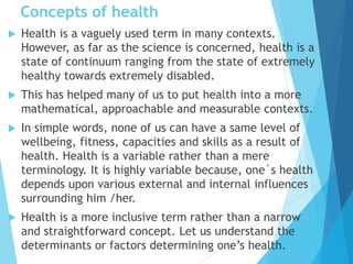 Concept of health and disease | PPT