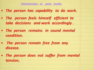 Concept of health and disease | PPTX