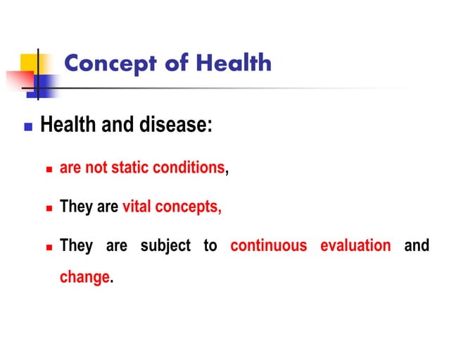 Concept of health and illness | PDF