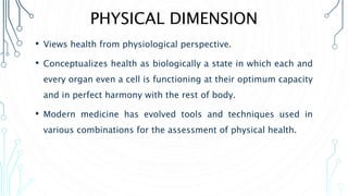 Concept of Health and Wellbeing | PPTX