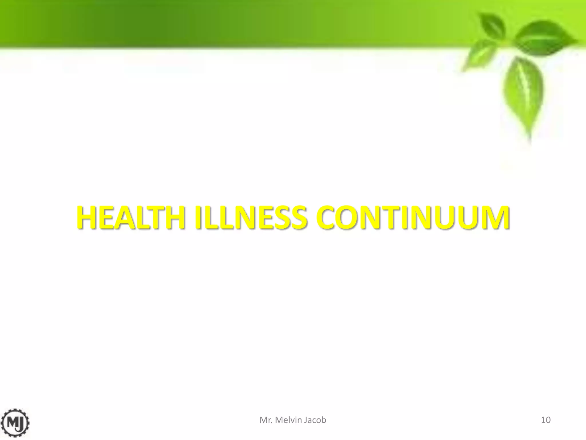 Concept of health, factors affect | PPTX