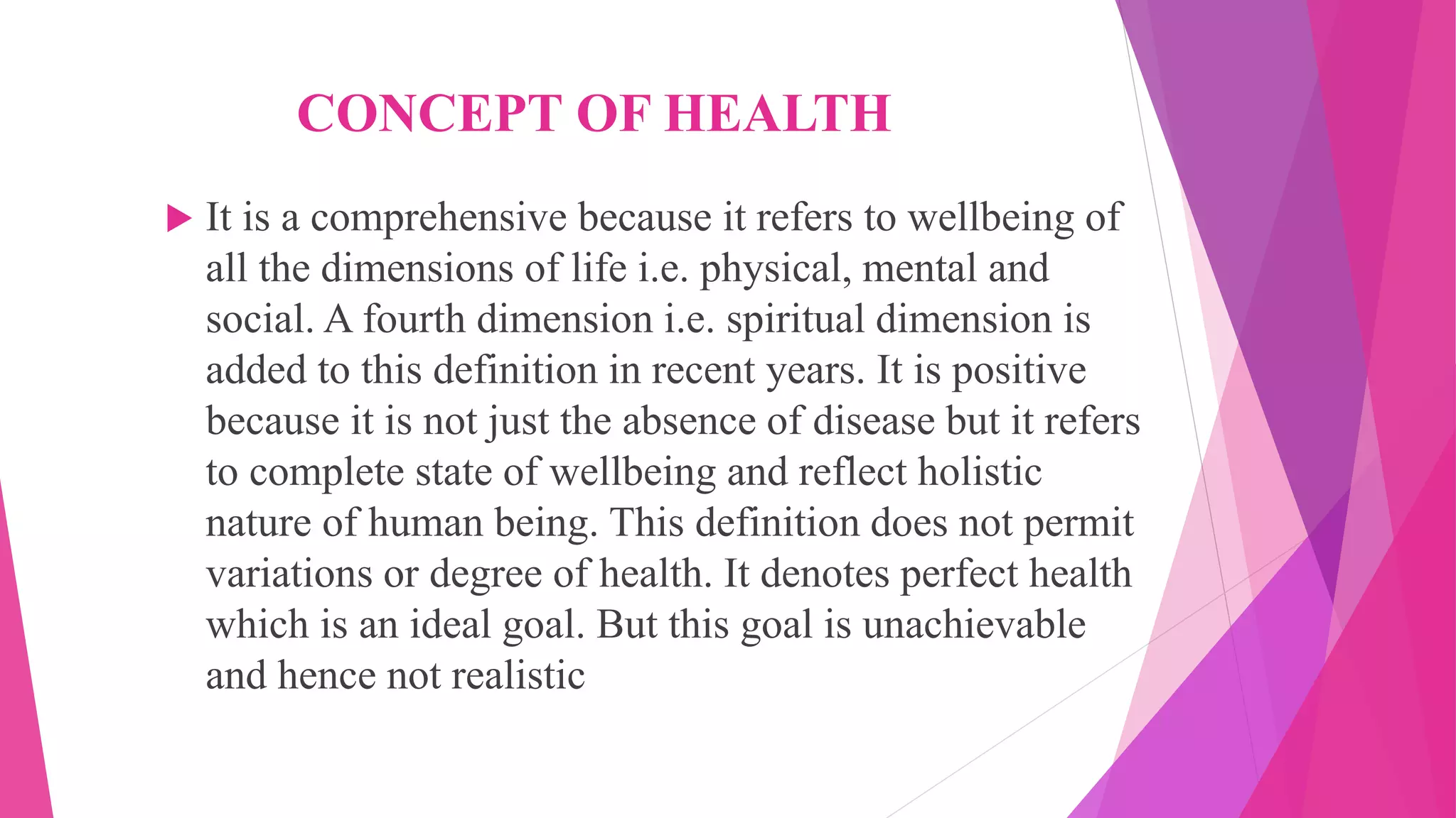 Concept of health ppt | PPTX