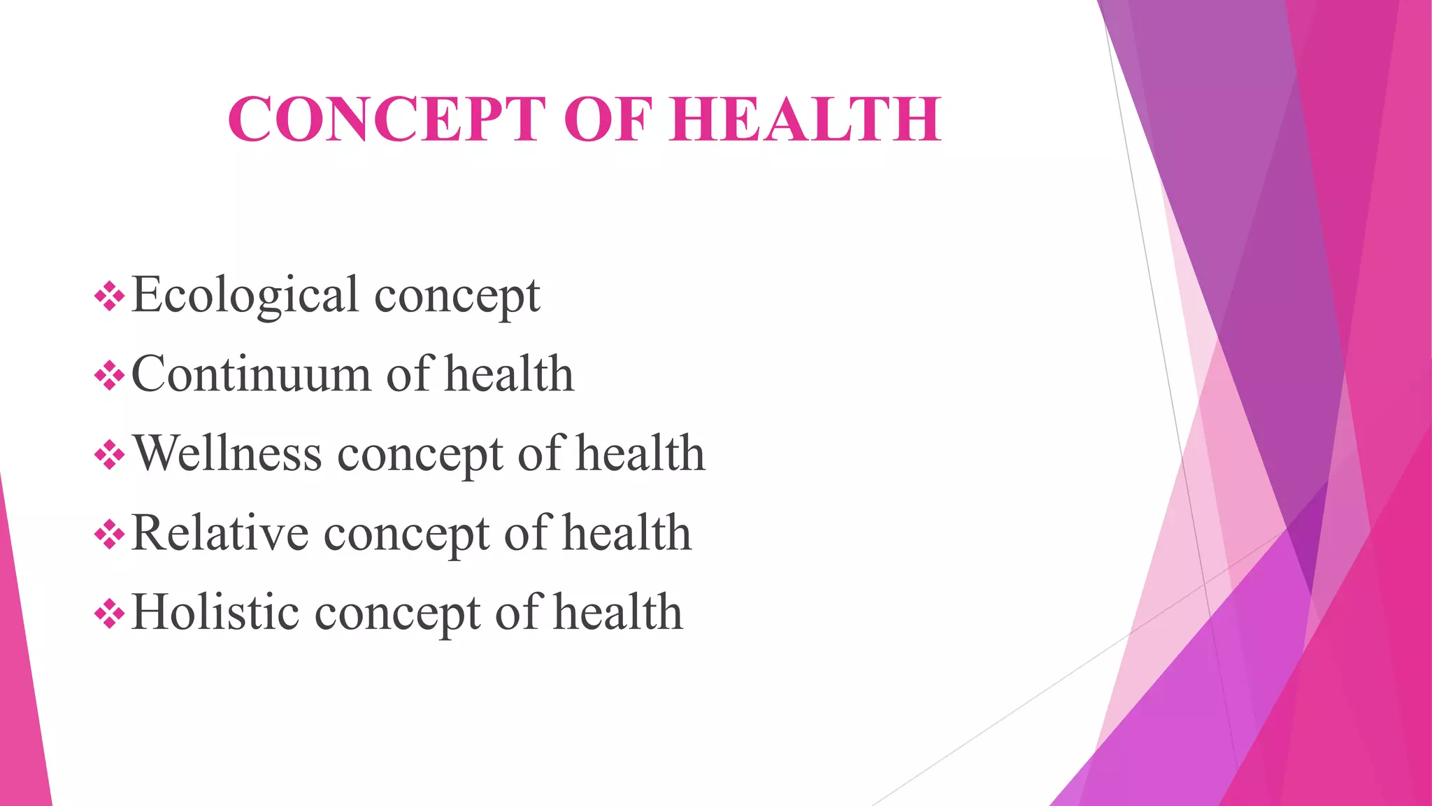 Concept of health ppt | PPTX