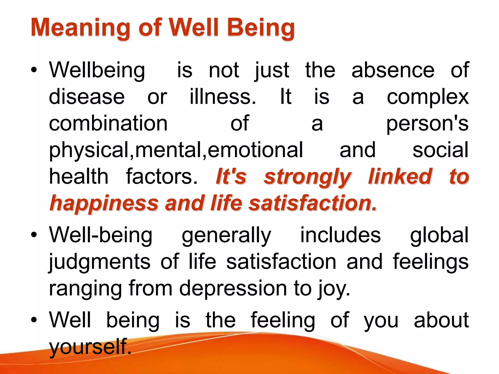 Concept of health & well being | PPT