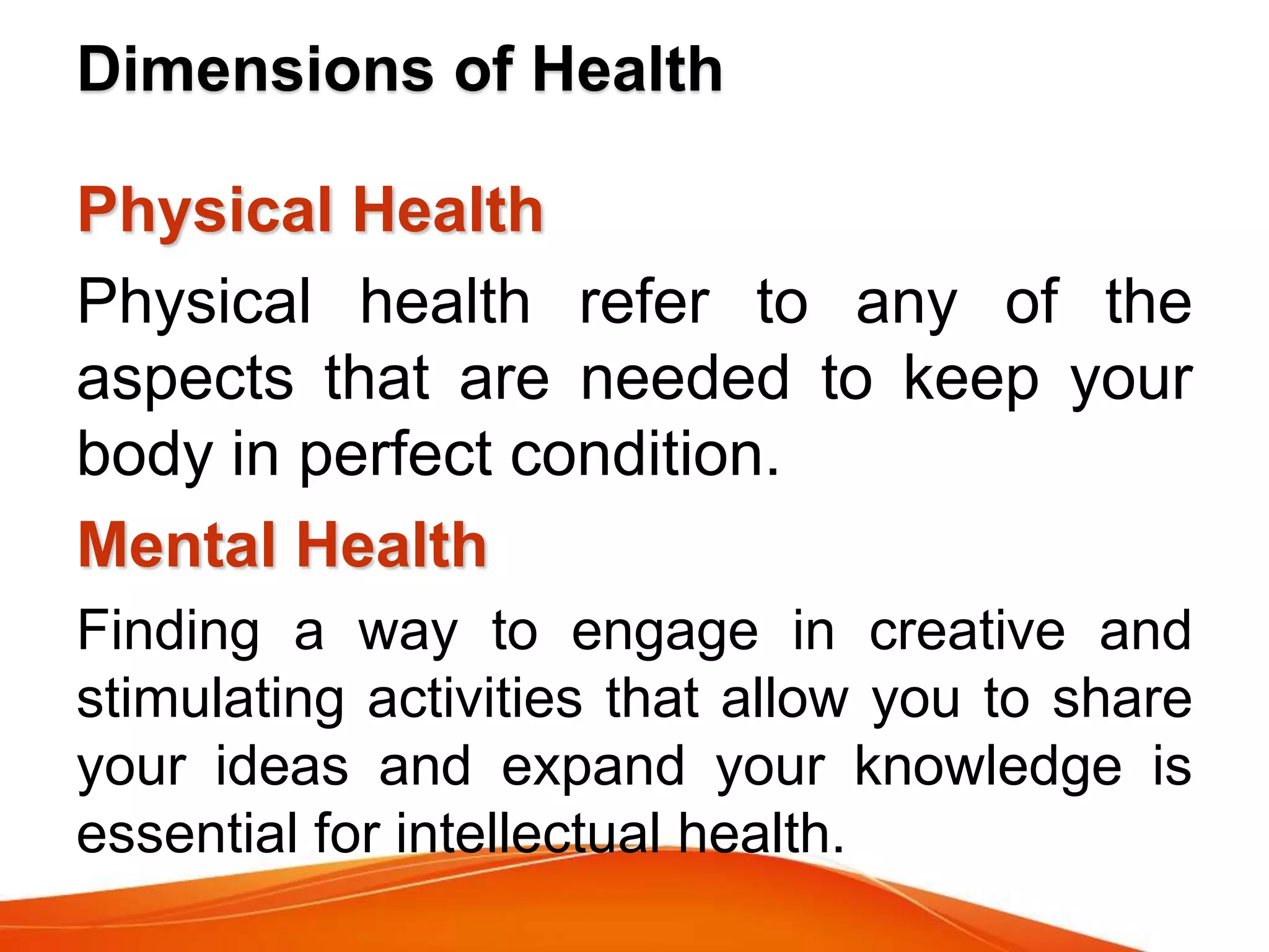 Concept of health & well being | PPT