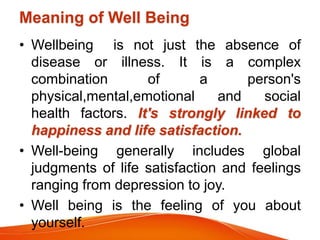 Concept of health & well being | PPT