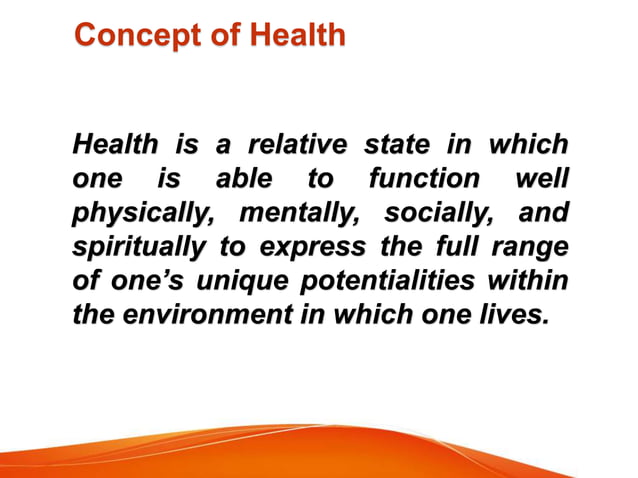 Concept of health & well being | PPT