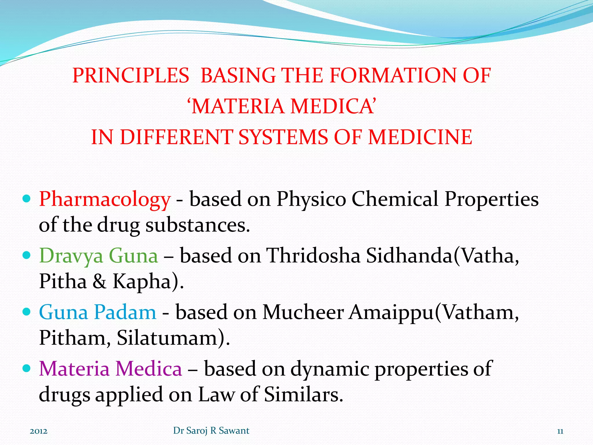 Concept of homoeopathic materia medica | PPTX