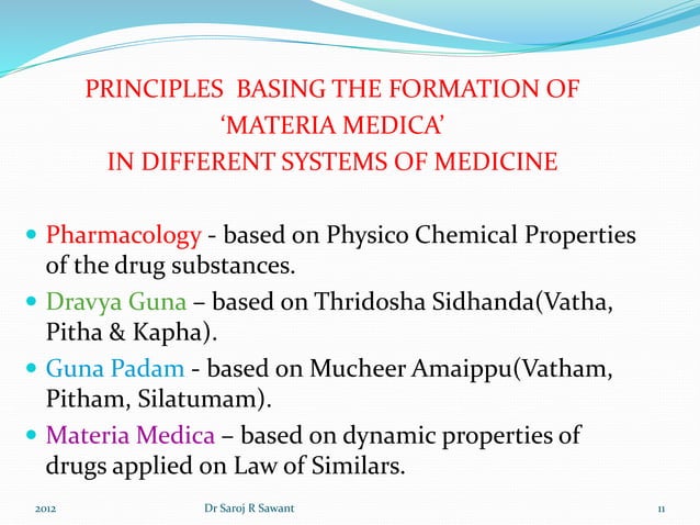 Concept of homoeopathic materia medica | PPTX | Holistic Health ...
