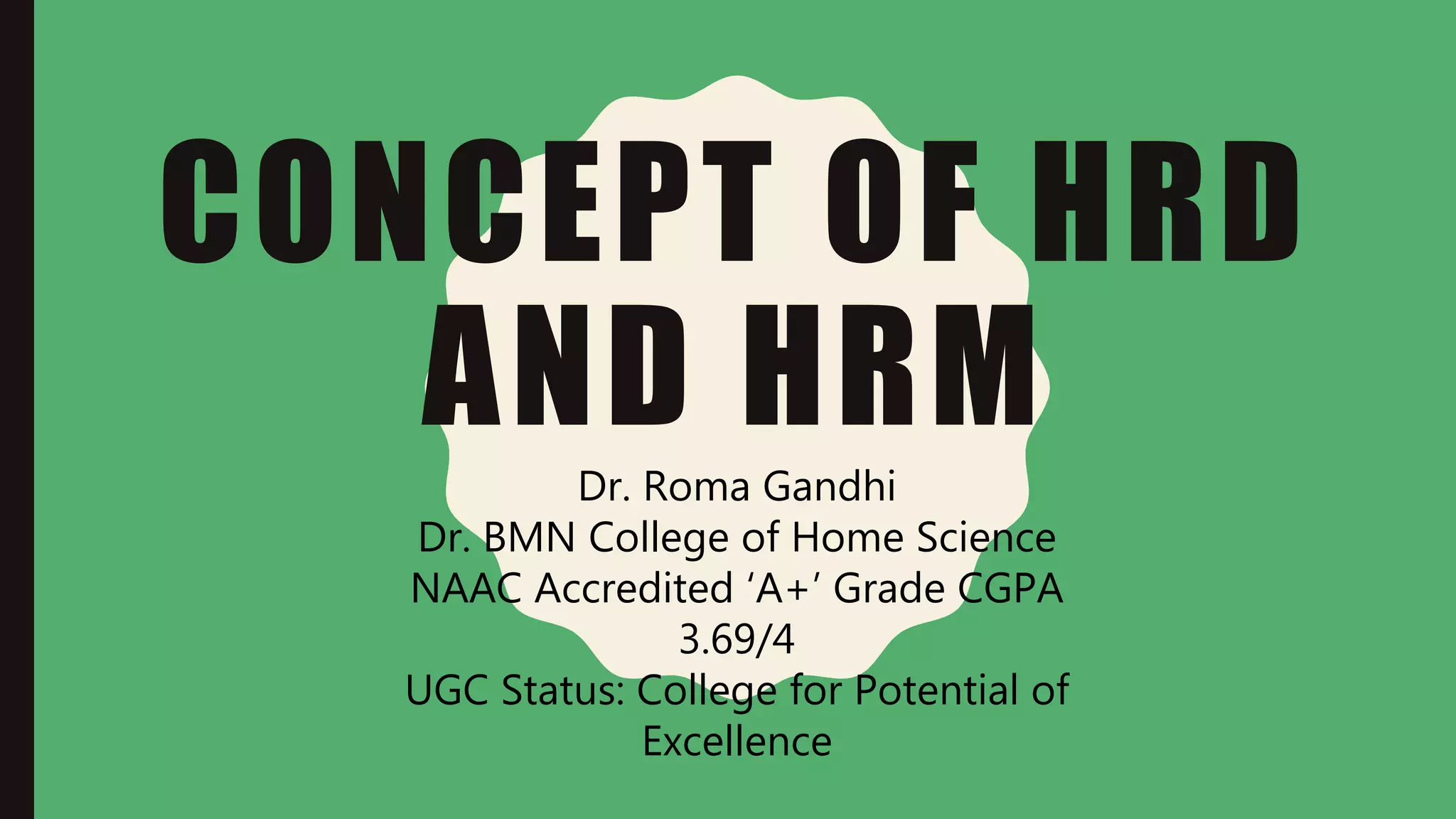 Concept of hrd and hrm | PPTX