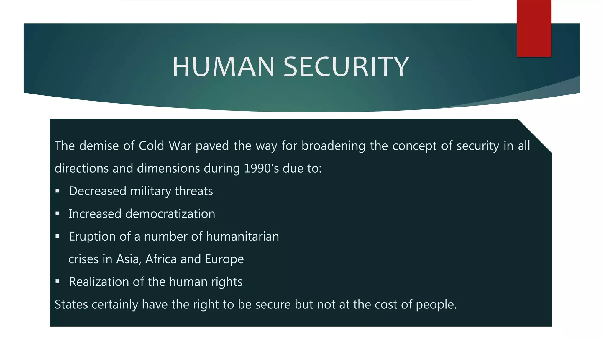 Concept of human security | PPTX