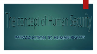 Concept of human security | PPTX