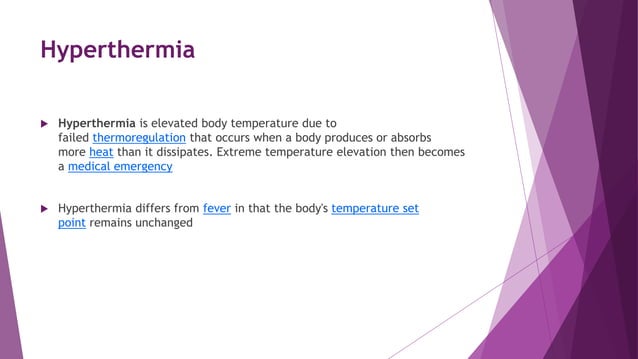 Concept of hyperpyrexia and hypothermia | PPTX | Weather | Science