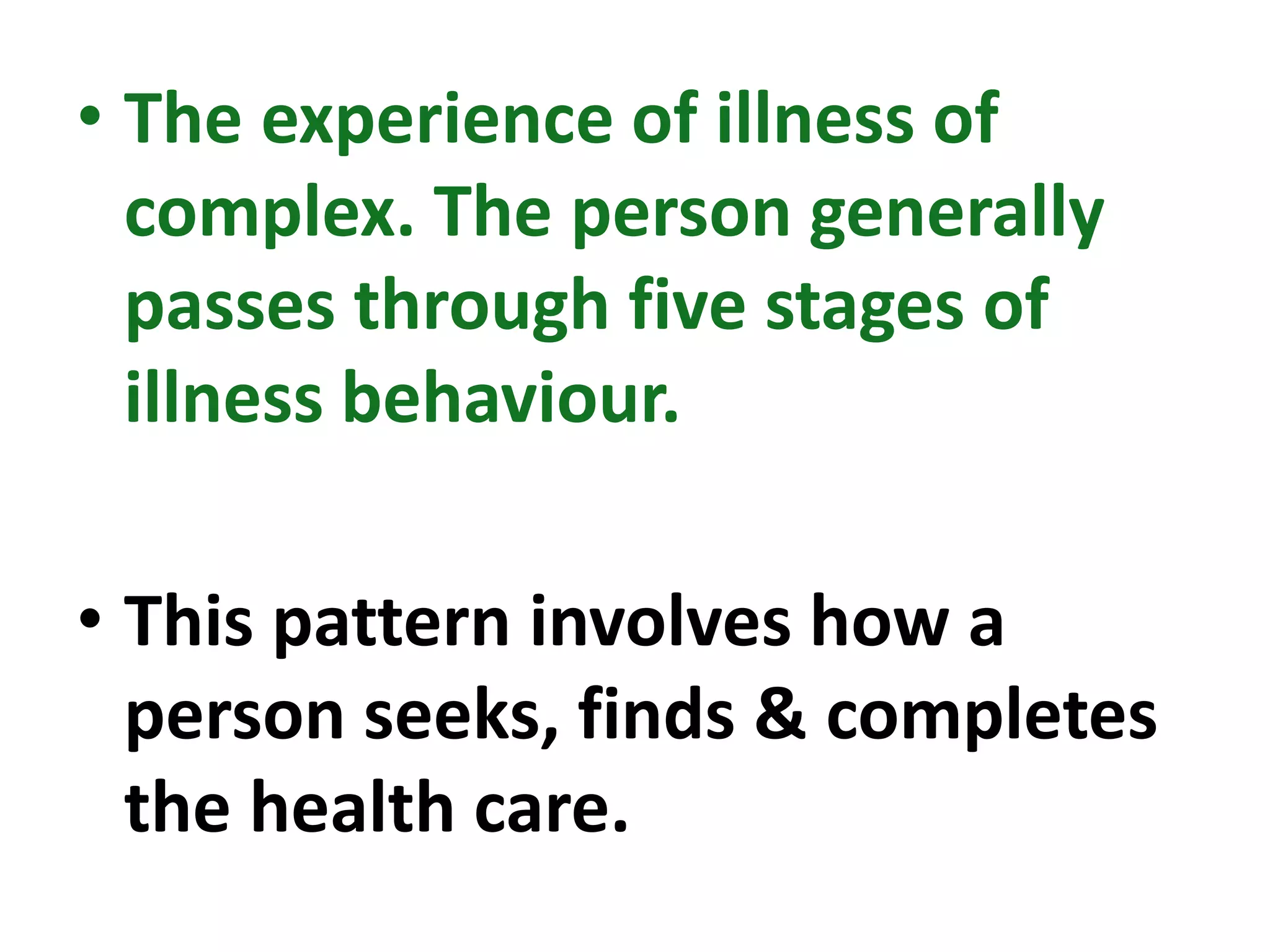 CONCEPT OF ILLNESS | PPTX