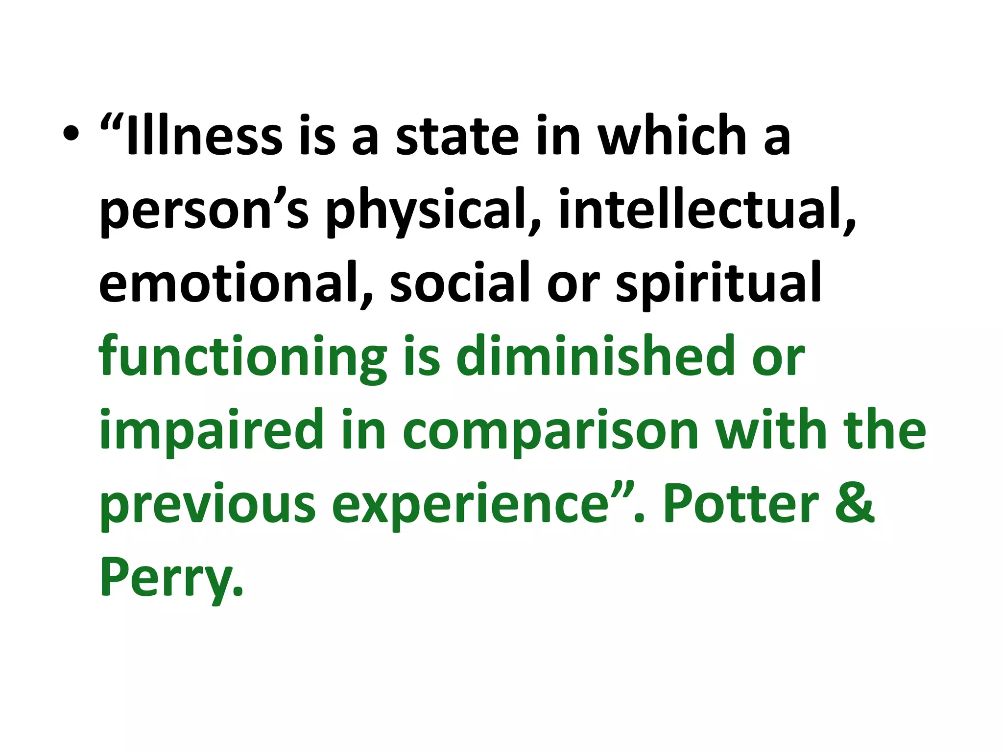 CONCEPT OF ILLNESS | PPTX