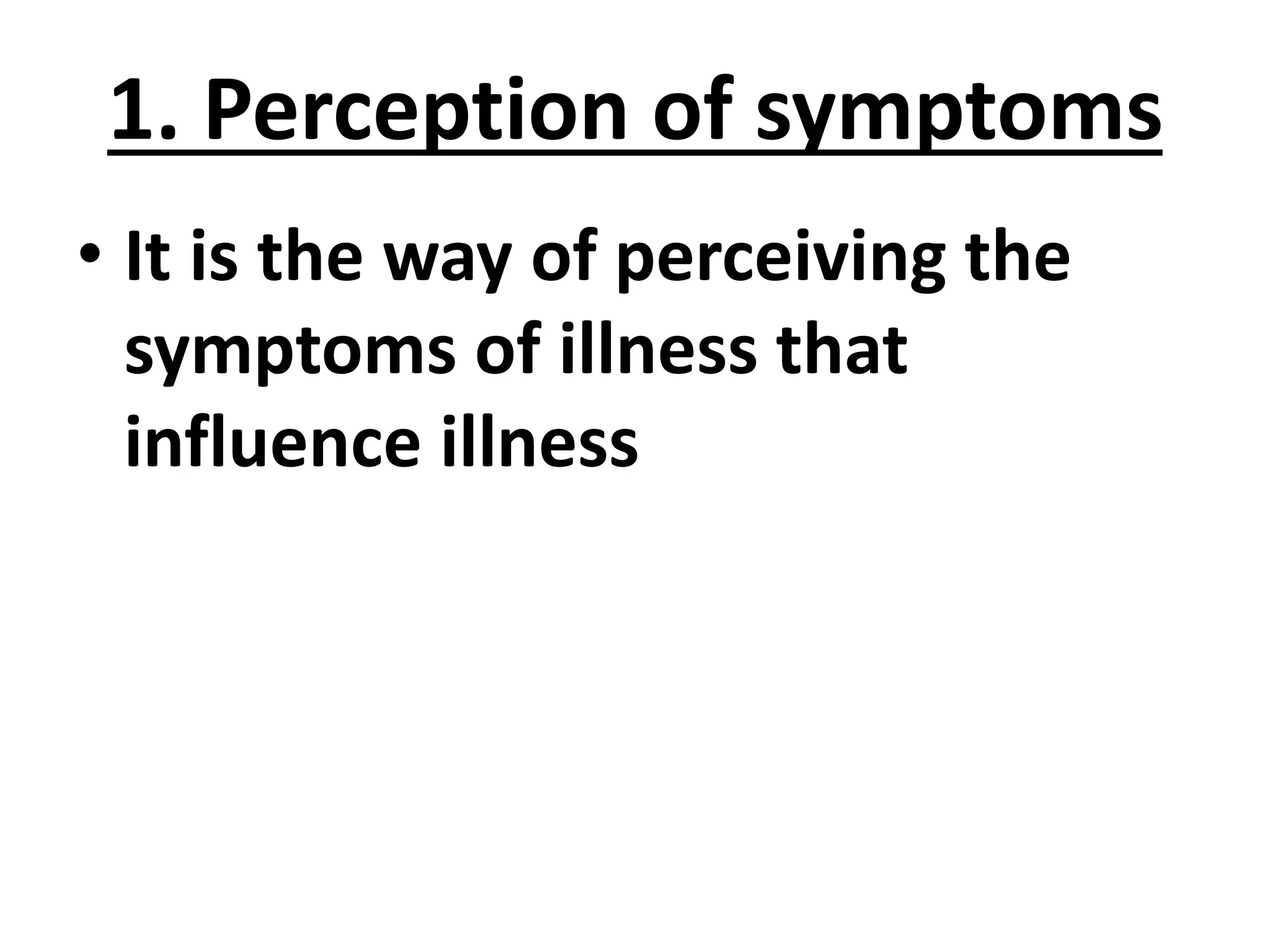 CONCEPT OF ILLNESS | PPTX