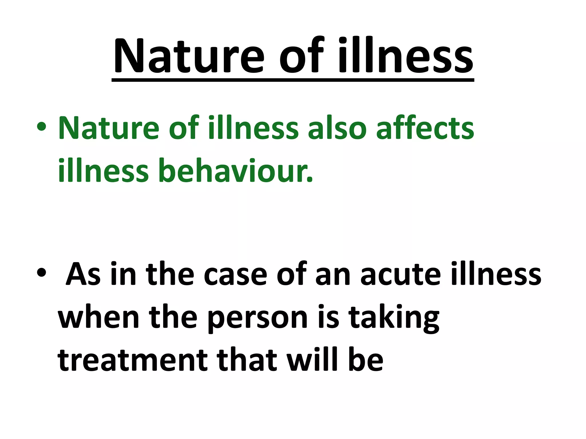 CONCEPT OF ILLNESS | PPTX