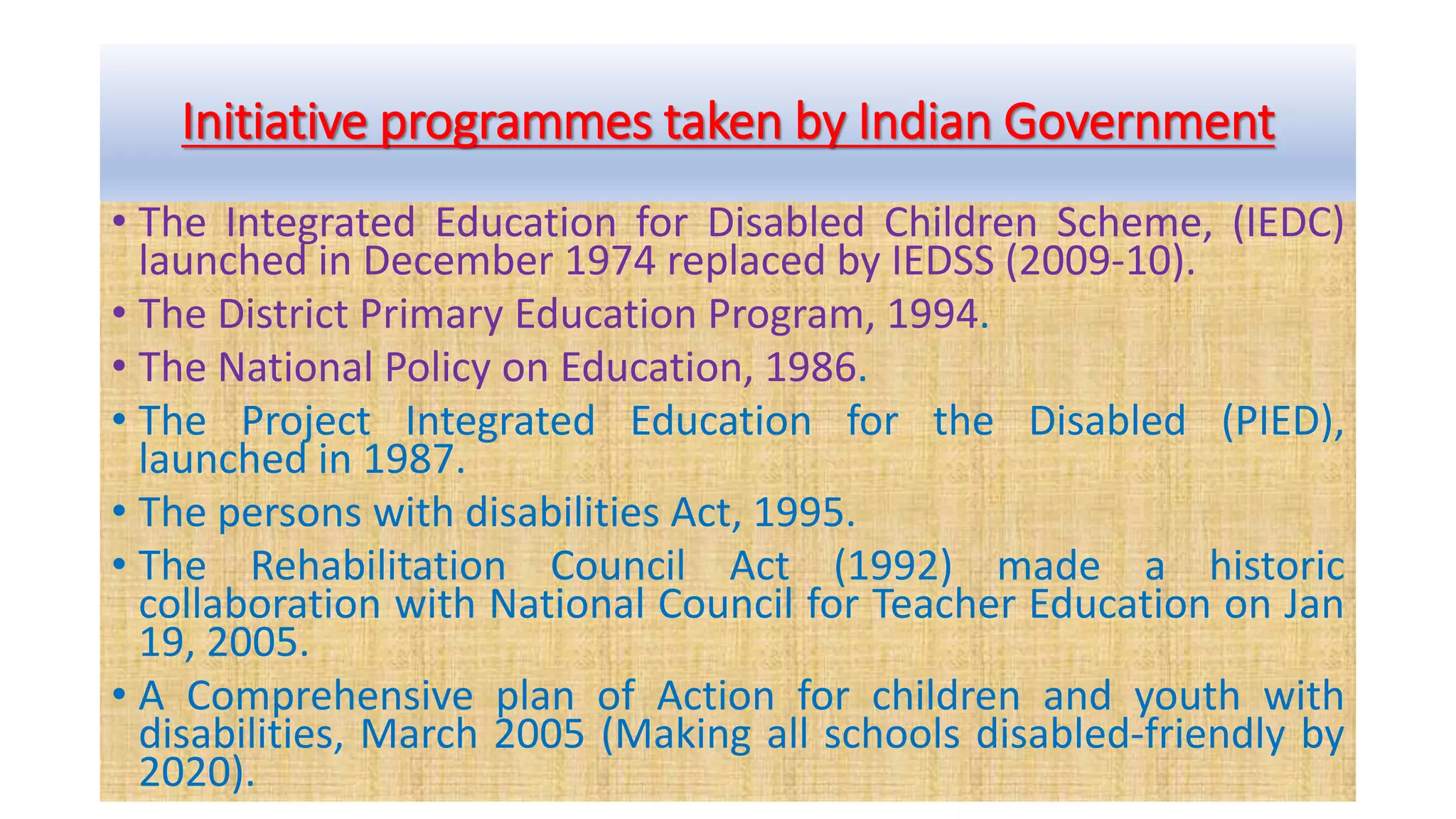 Concept of inclusive education, nature and it’s objectives | PPTX