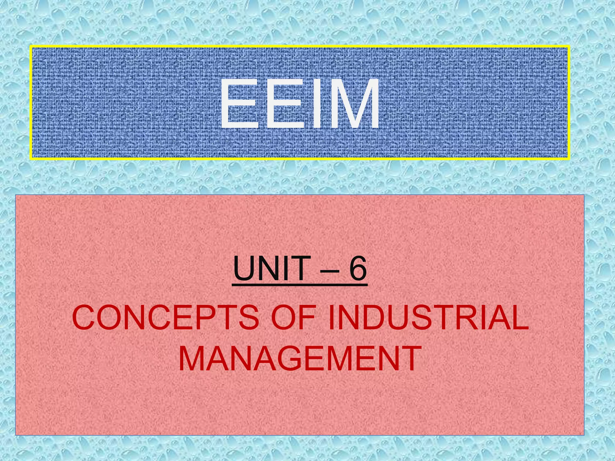 Concept of industrial management | PPTX