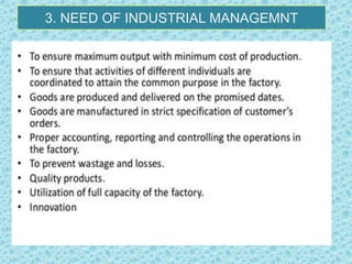 Concept of industrial management | PPTX