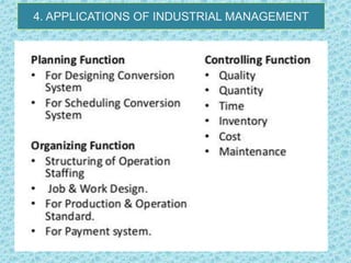 Concept of industrial management | PPTX