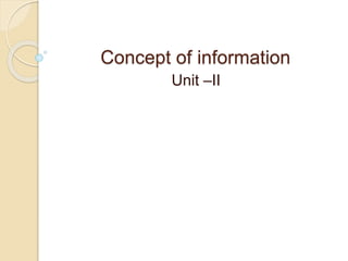 Concept of information | PPT