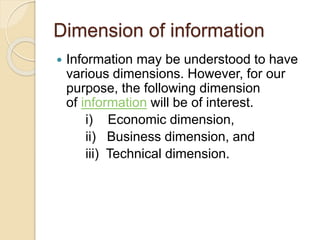 Concept of information | PPT